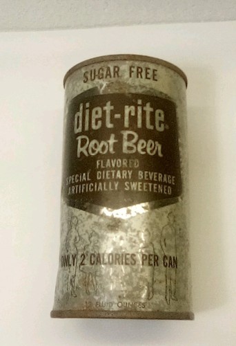 Vintage 12oz Sugar Free Diet Rite Root Beer Soda Can/ Steel Flat Top | eBay