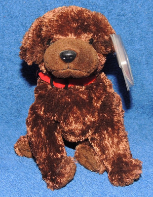 Original Ty Beanie Baby MUDDY brauner Hund mit Tag Vitrinenstück ...