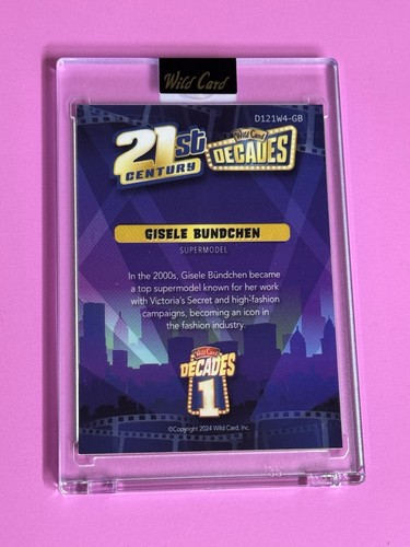 Gisele Bundchen 2024 Wild Card Decades 21st Century 1/1 Supermodel Ex ...