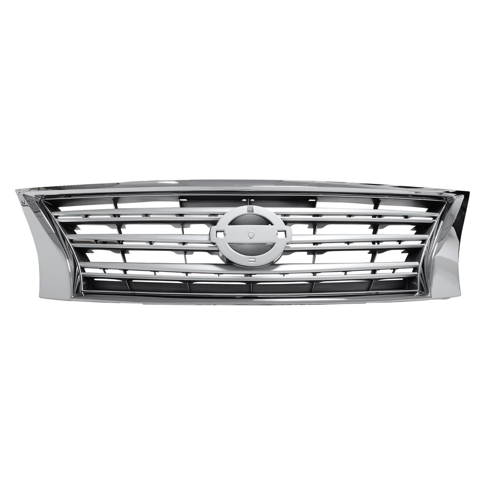 Front Shell Silver Insert W/ Chrome Grille For 2013-2015 Nissan Sentra ...
