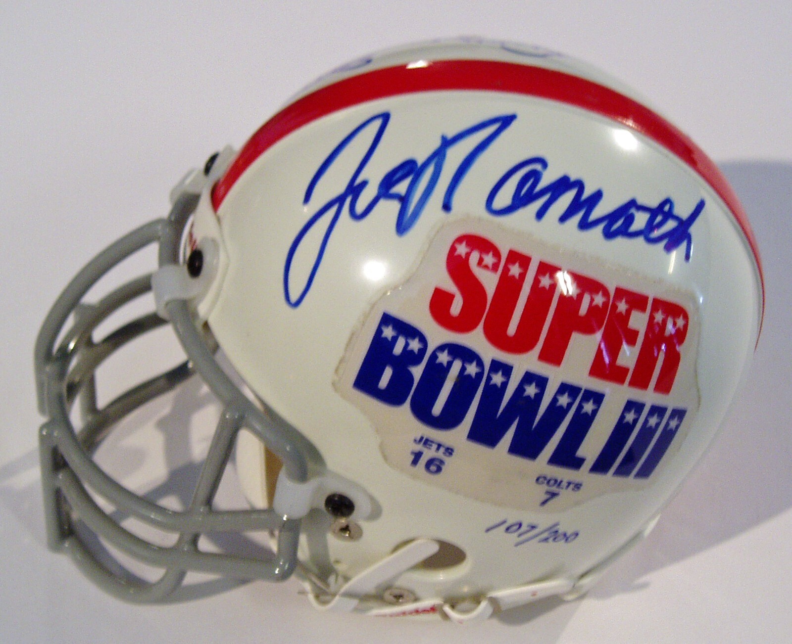 Joe Namath Johnny Unitas Earl Morrall autod Super Bowl III authentic ...