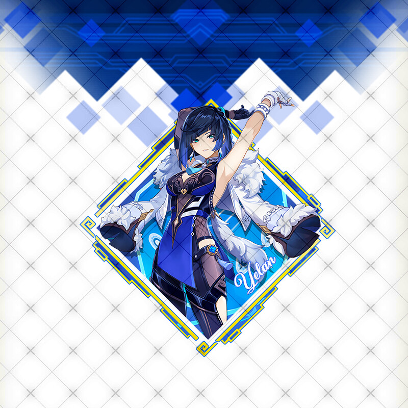 Genshin Impact Yelan Fashion Cosplay Anime Keychain Keyring Pendant ...