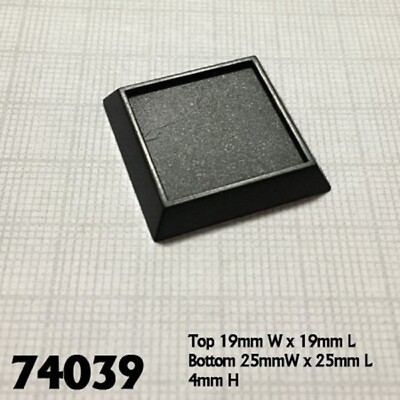 Base Boss 1 INCH SQUARE LIPPED Plastic Gaming Base (20) Reaper Minis ...