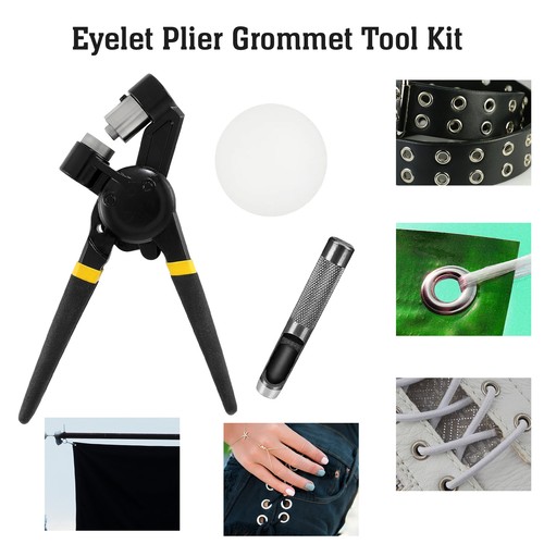 Eyelet Plier Grommet Tool Kit Hole Punch for 5.5mm Eyelets PVC Banners ...