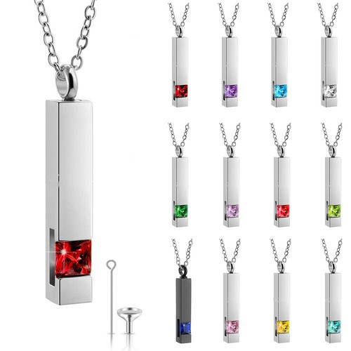 Birthday Stone Cremation Ash Holder Urn Keepsake Pendant Memorial ...