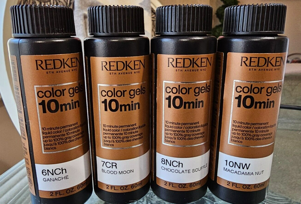 Redken Lot Of 4 Color Gels Lacquers 10 Minute Colors & Wall & Swatch ...