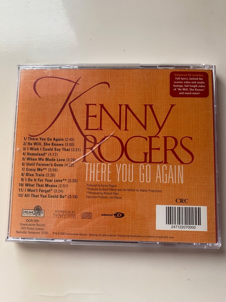 Kenny Rodgers - There You Go Again, Audio CD - Like New | eBay