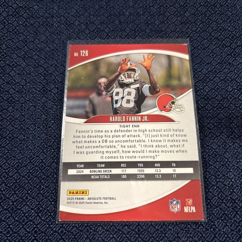 Harold Fanin Jr. 2025 Panini Absolute Red & Green RC #126 Cleveland ...