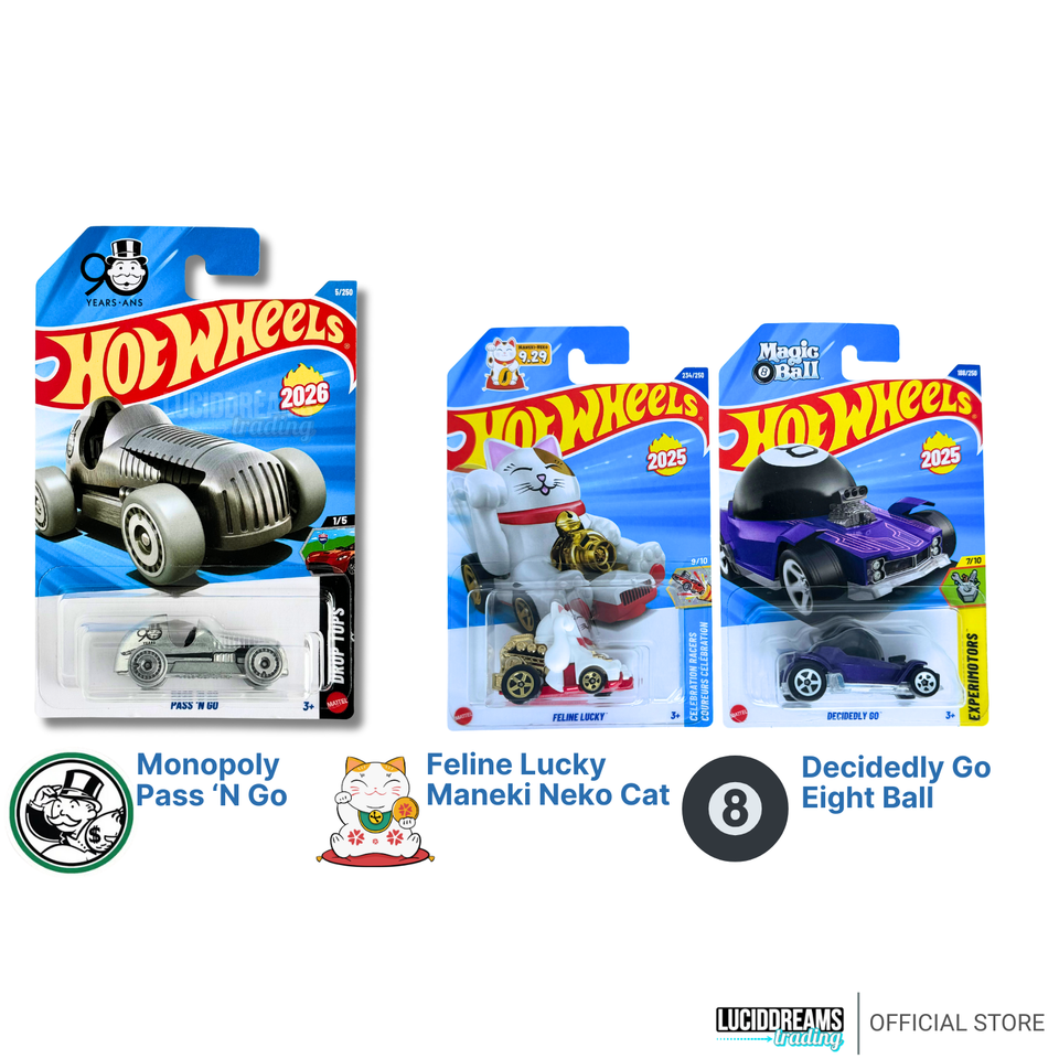 Hot Wheels 2026 Monopoly Case A Pass N Go 2025 Lucky Go Combo Collector ...