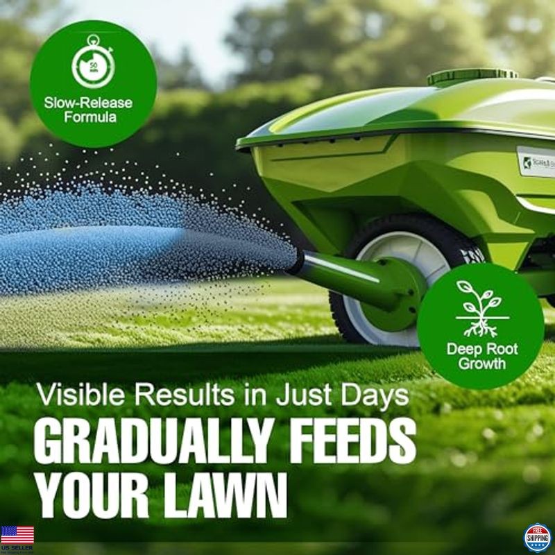 Slow Release Lawn Fertilizer 25-5-10 NPK 20kg - Kid & Pet Safe for ...