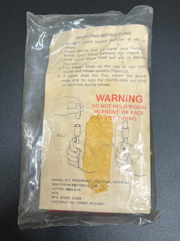 RARE US Military MBA Gyrojet Survival Signal rocket Flare Pen With ...