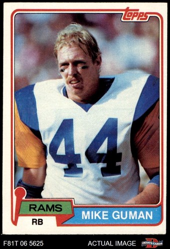 1981 Topps #322 Mike Guman Rams RC Penn St 6 - EX/MT | eBay