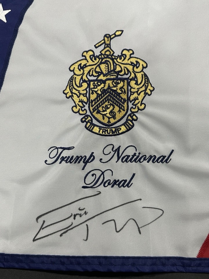Eric Trump Signed Trump National Doral Golf Pin Flag Autographed Auto ...