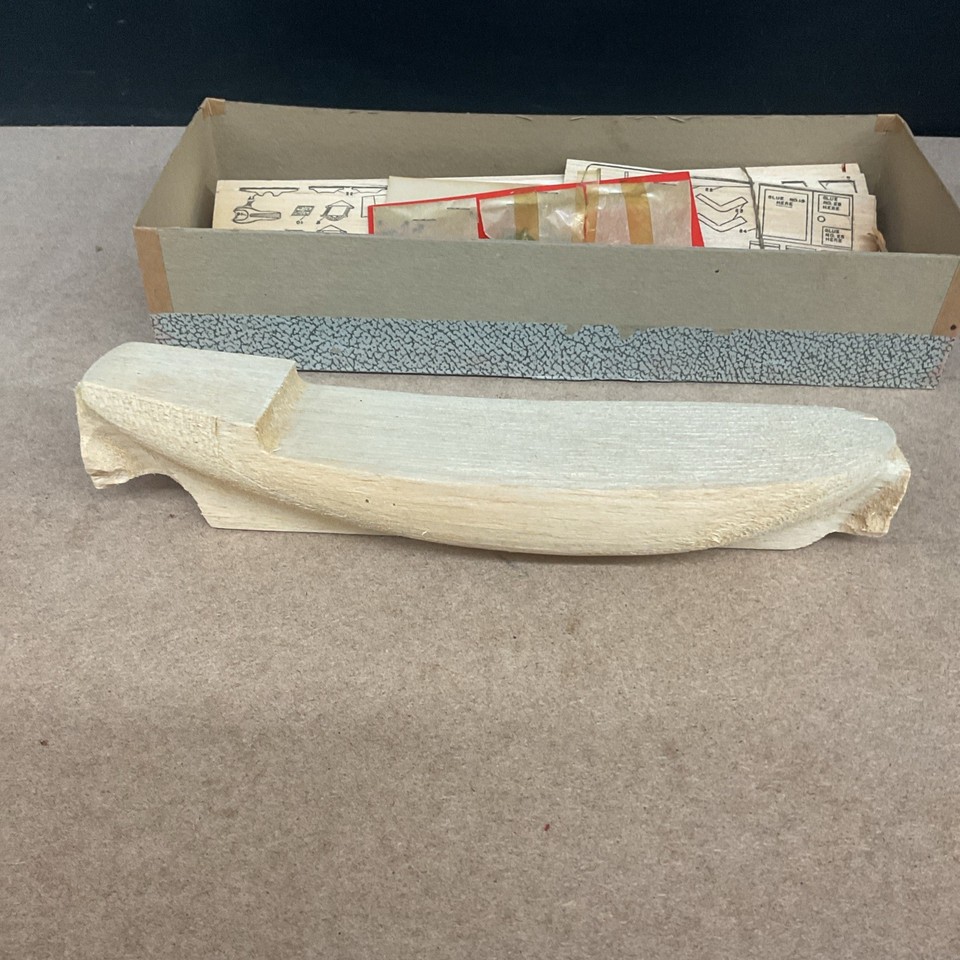 Vintage Ideal Aeroplane & Supply Co. Sloop Ferret 23 1/2” Wooden Model ...