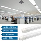 4Ft LED Tube Daylight 48 Inch Non Ballast F40T12 Double-End Clear Milky ...