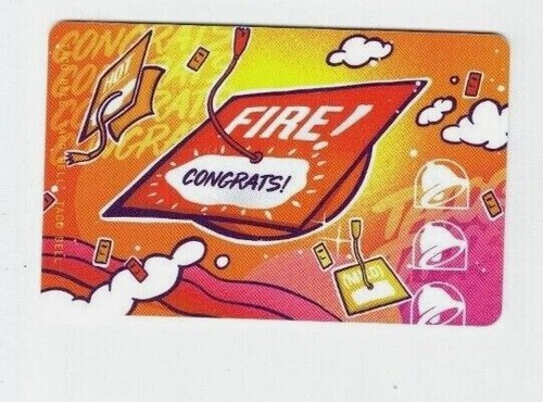 Taco Bell Gift Card - 2021 - Congrats - Fire - Graduation - Collectible ...