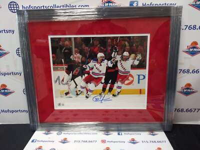 CHRIS KREIDER SIGNED FRAMED RANGERS HAT TRICK 11X14 PHOTO BECKETT COA ...