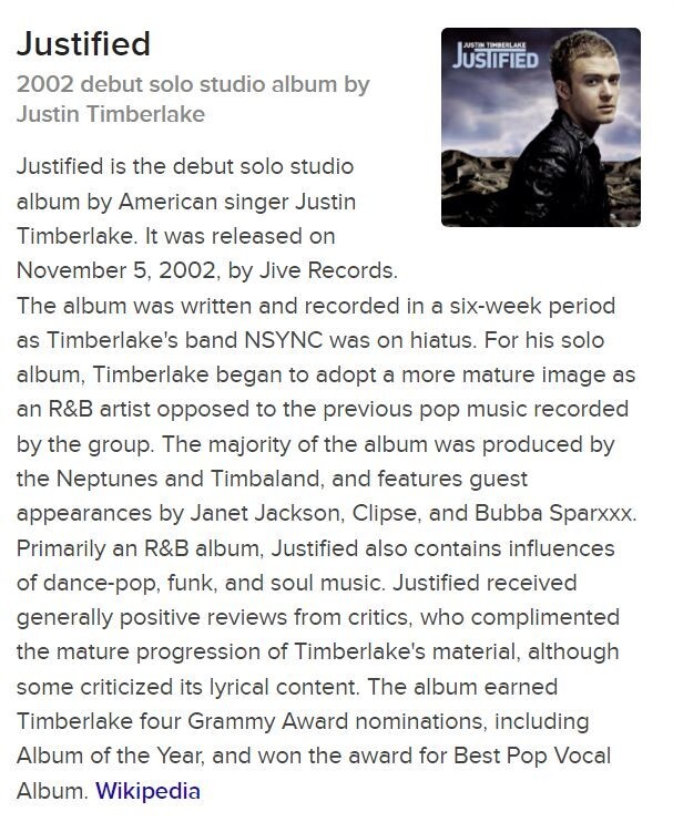 Justin Timberlake - Justified [CD,2002,Jive,1st Edition)01241-41823-2 ...