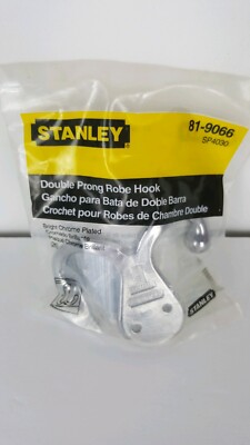 Double Prong Robe Hook STANLEY Hardware for Bathroom Towel Hanger ...
