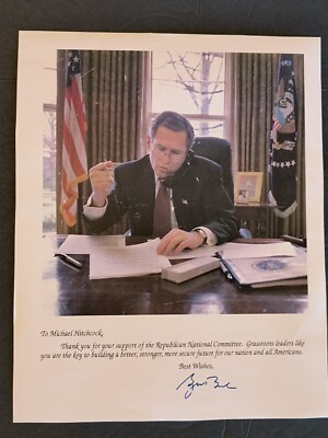 President George Bush Signed Photo Letter Correspondence Republican ...