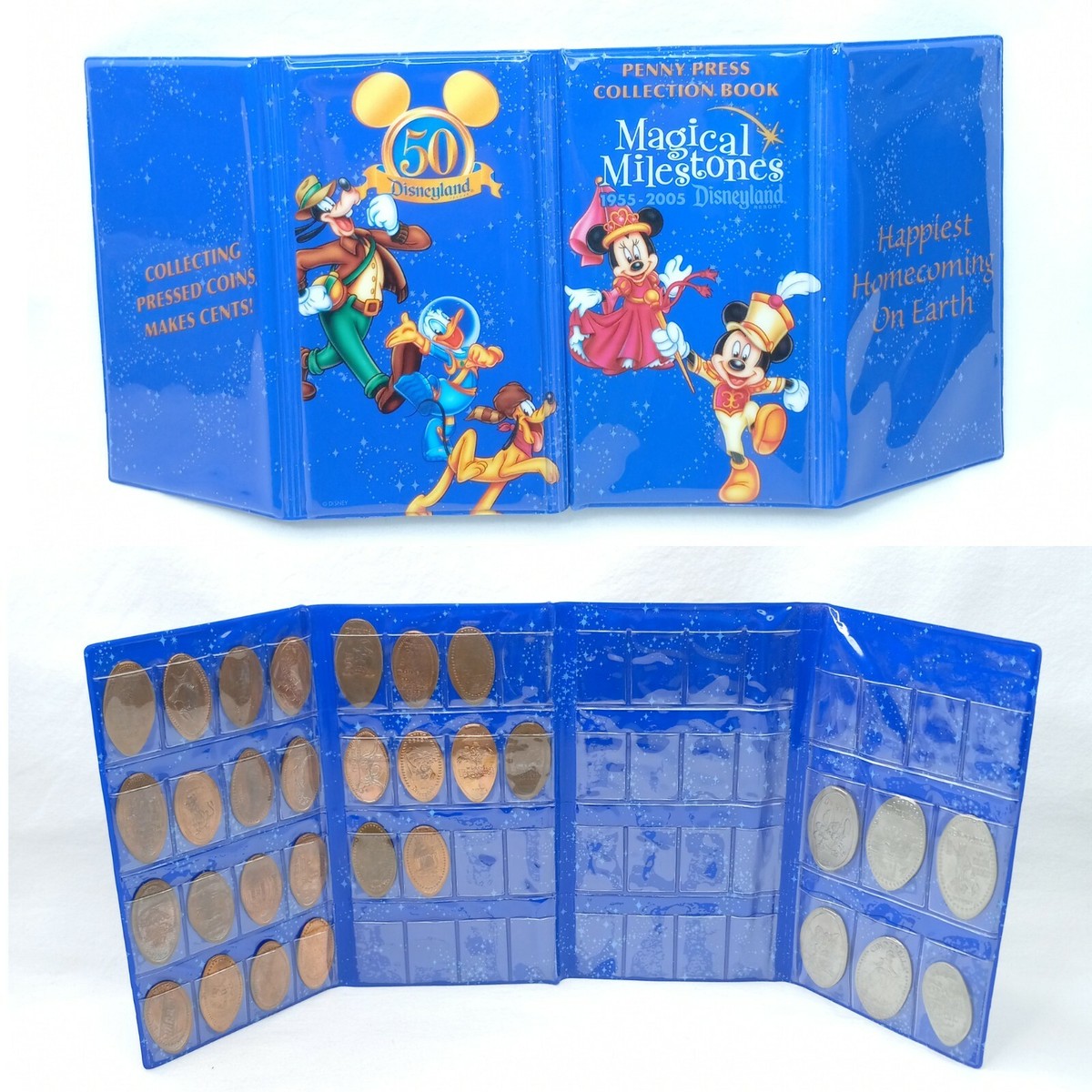 Disney Coin Collection Book Disneyland Resort Pressed Coin Collection