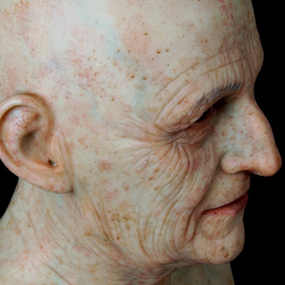 Lifelike grandma soft lifelike skin silicone mask Age spots realistic ...