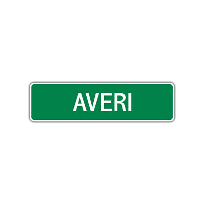 Averi Girls Name Letter Printed Label Wall Art Decor Novelty Aluminum ...