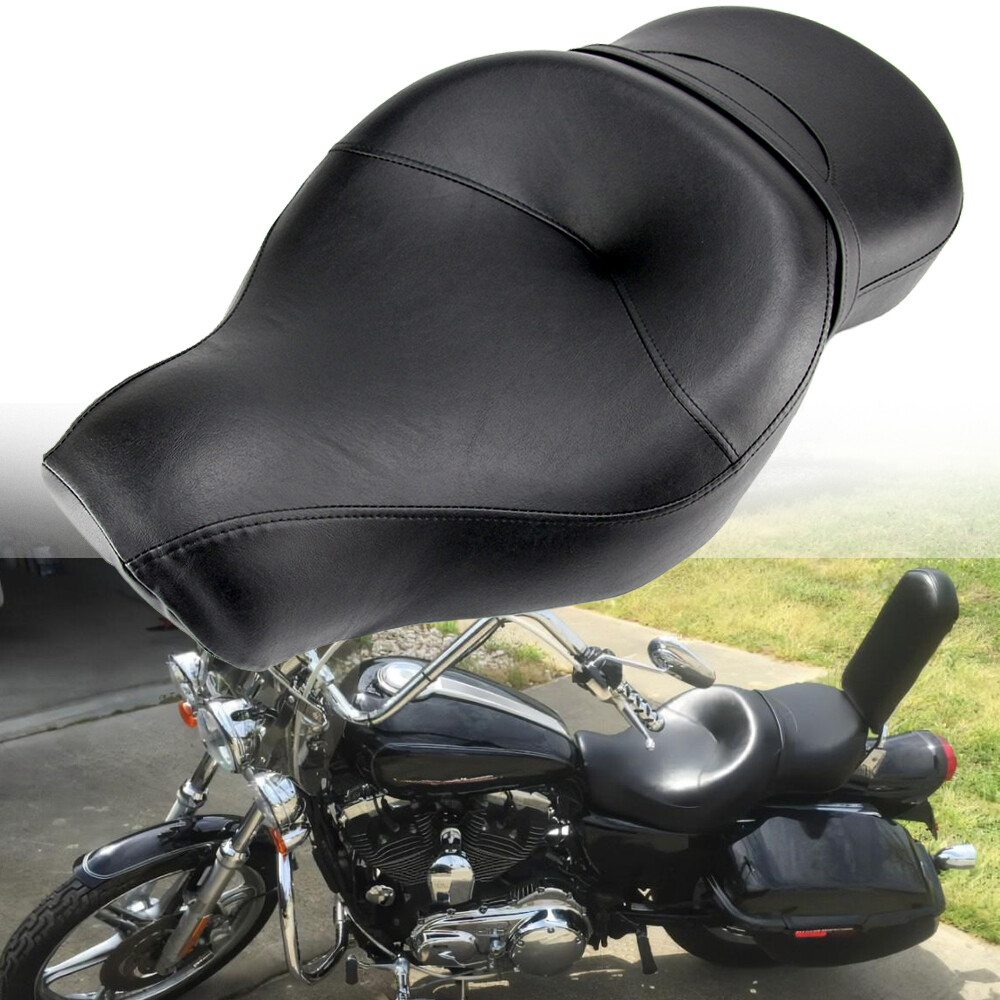 Driver Passenger Low-Pro Seat For Harley Iron 1200 883 Sportster XL 72 ...
