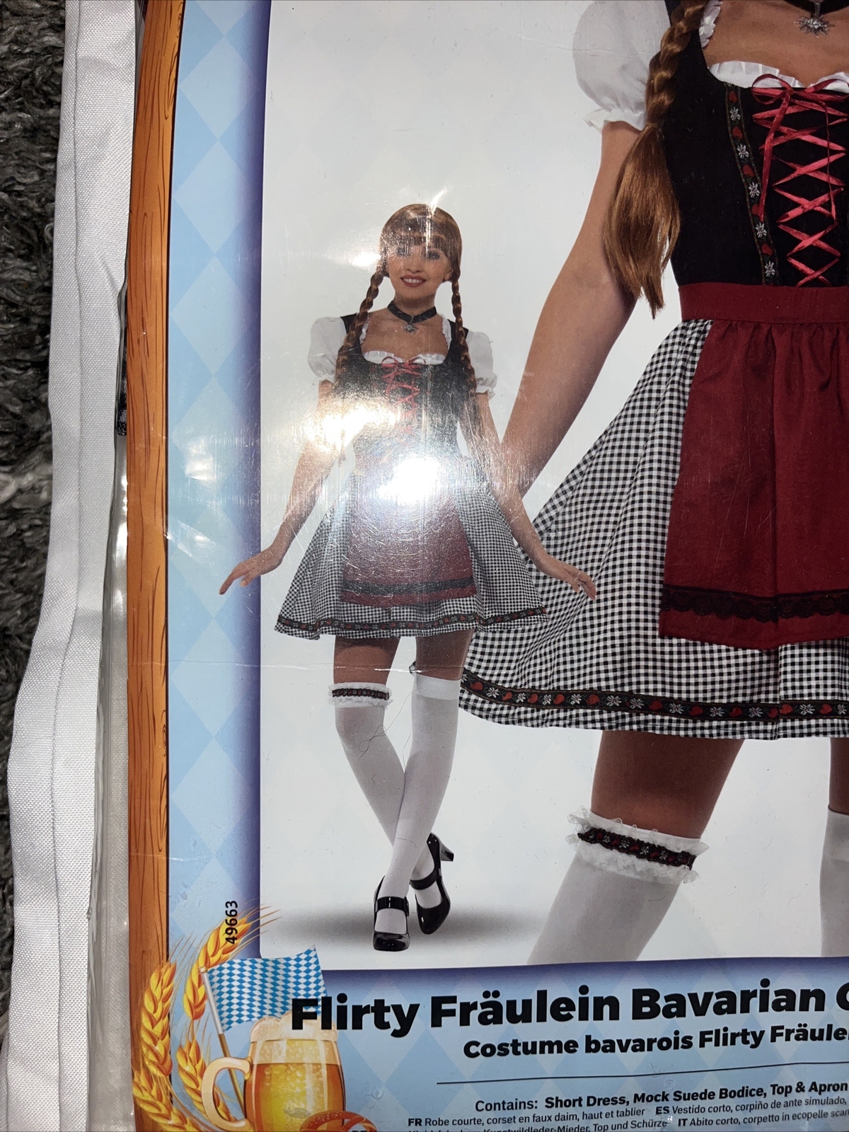 Adult Oktoberfest Flirty Fraulein Bavarian Costume German Fancy Dress ...