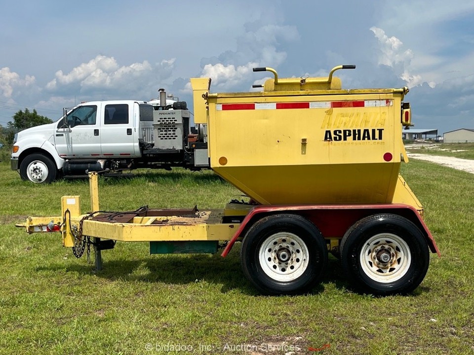 2009 FALCON RME 4-Ton Trailer Asphalt Hotbox Road Paving Maintenance ...