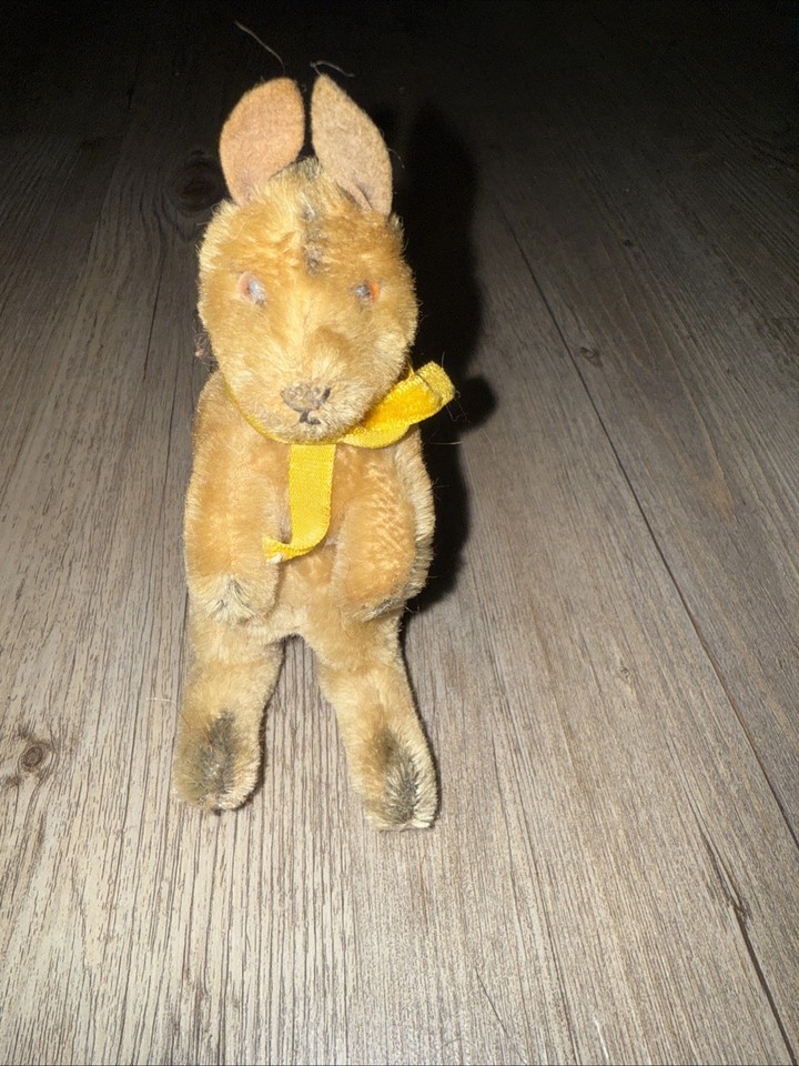 VIntage 1950’s Steiff Mohair Kangaroo No Button Small Plush 5.5” | eBay