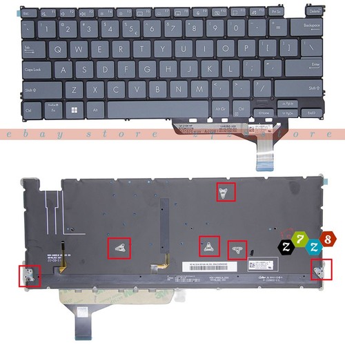 ASUS Zenbook UX3402 UM3402 RX3402 RM3402 BM3402 BX3402 US Backlit ...