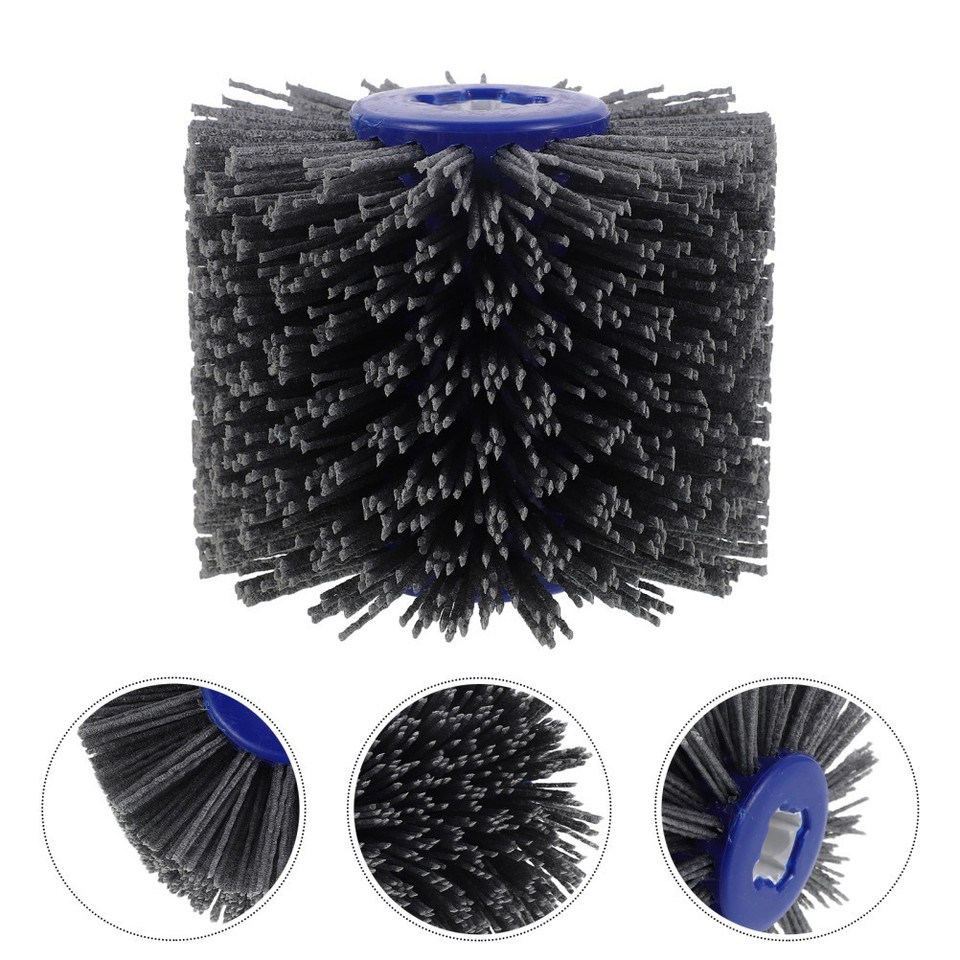 Abrasive Nylon Drawing Wheel 60 Grit Drum Burnishing Polishing Brush ...
