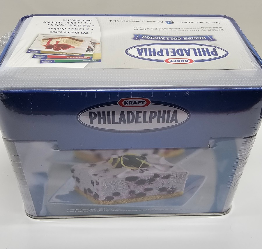 Kraft Philadelphia Recipe Collection Metal Recipe Tin w Recipes 2008 ...