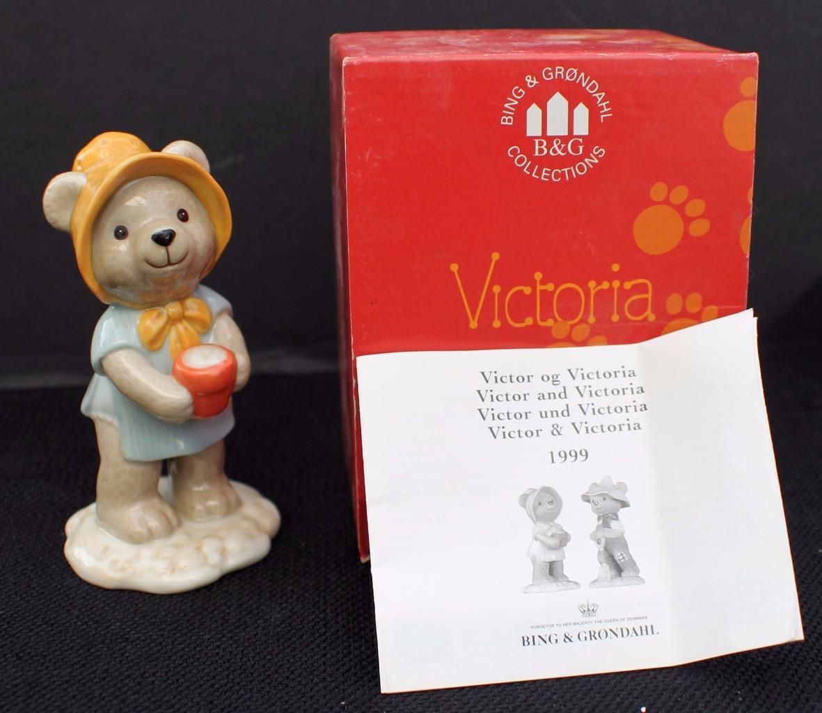 New Origin Box 1999 B&G COPENHAGEN Porcelain TEDDY BEAR Col VICTORIA 4 ...