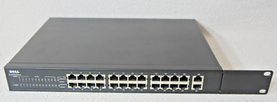Dell PowerConnect 2324 10/100/1000 24-Port Fast Ethernet Switch + Rack ...