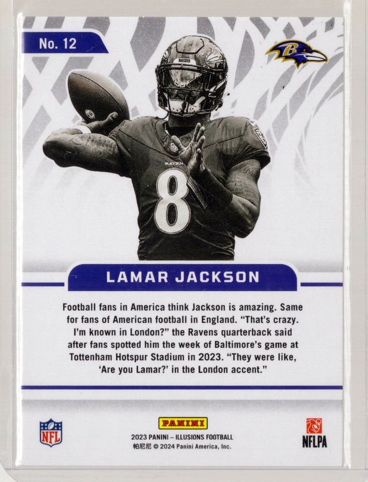 2023 Illusions Amazing Lamar Jackson #12 Baltimore Ravens MVP | eBay
