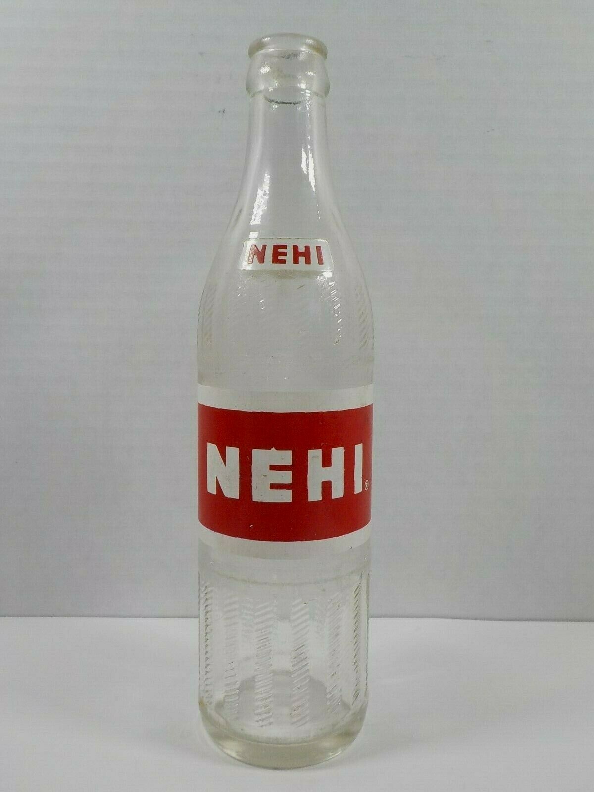 Vintage 1950's Nehi 12 oz Soda Bottle~ Red/White, No Origin, Slick ...
