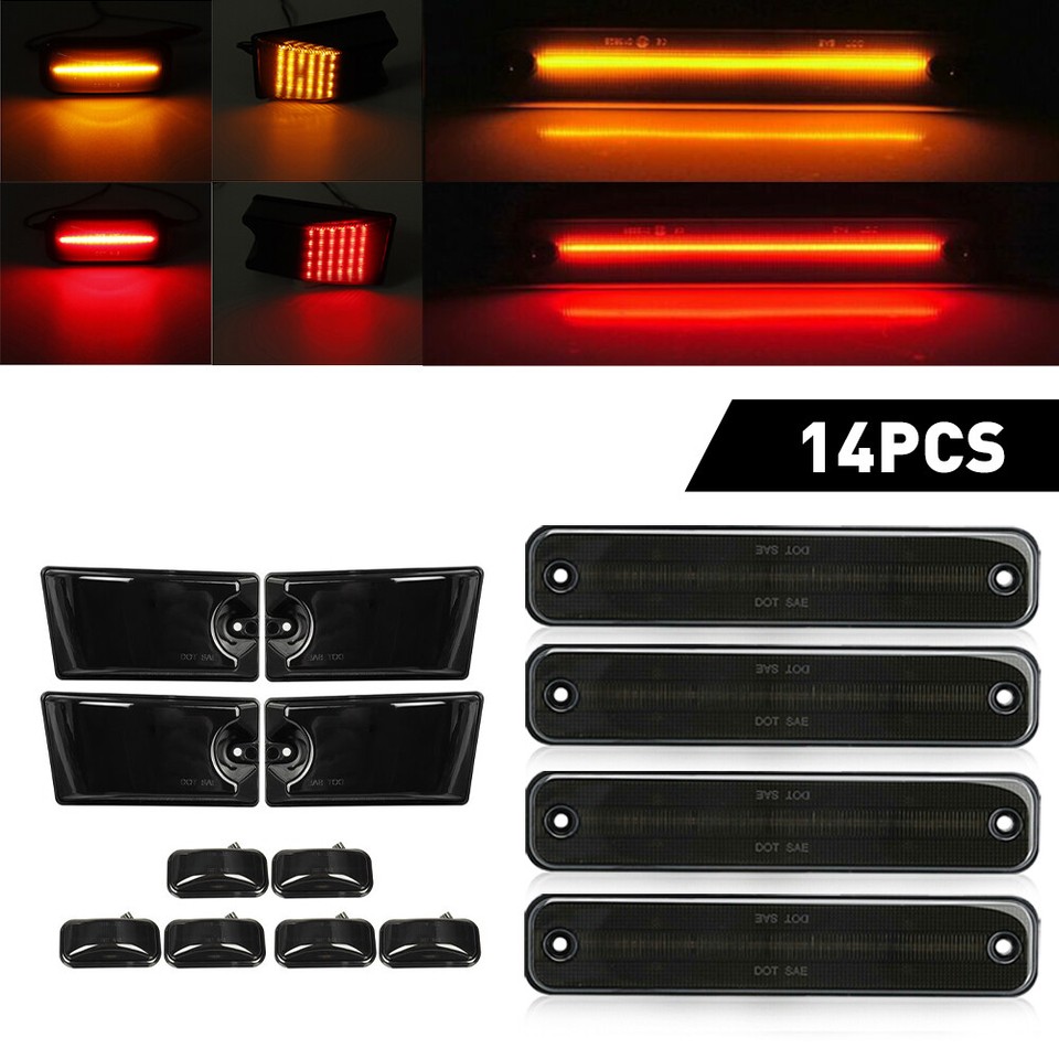 For 2003-2009 Hummer H2 Roof LED Cab Side Marker Bright Lamps Running ...
