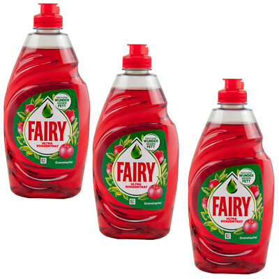 Fairy POMEGRANATE Dishwashing Liquid 3 x 450 ml Hand Dishwashing ...