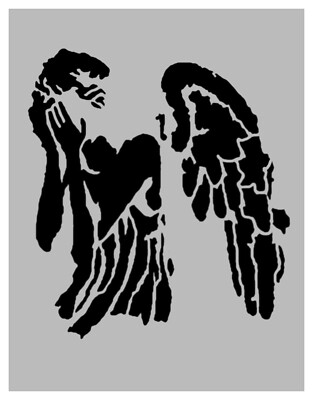 Weeping Crying Angel 8.5" x 11" Custom Stencil FAST FREE SHIPPING | eBay