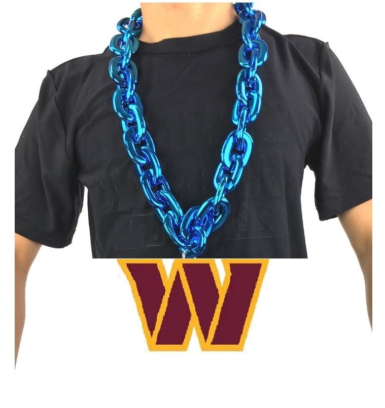 New NFL Washington Commanders BIG Fan Chain Necklace Foam -PICK YOUR ...