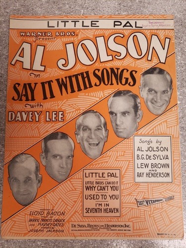 Little Pal - Say It With Songs Al Jolson Vintage Sheet Music | eBay
