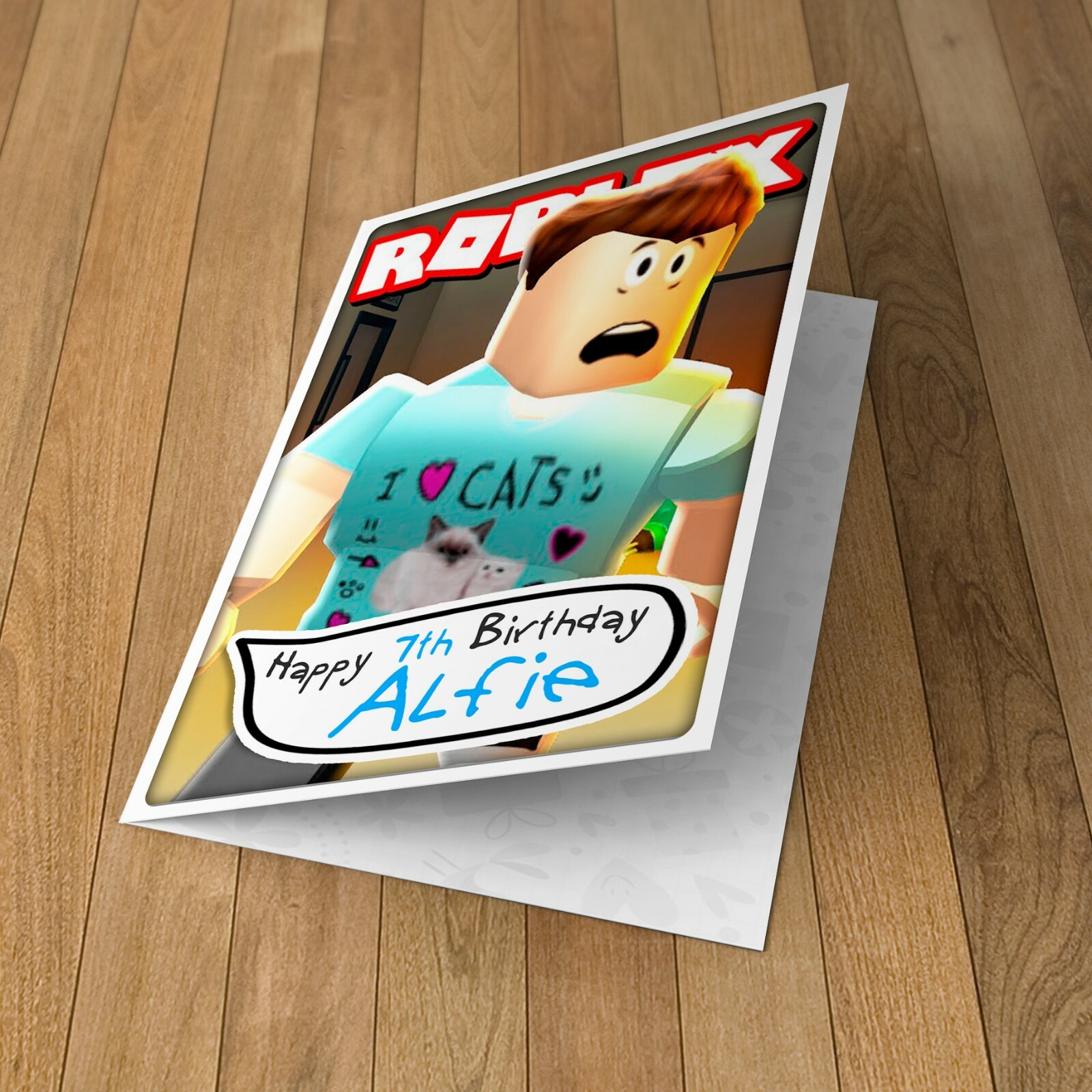 ROBLOX Personalised Birthday Card for Kids Girls Boys Son Daughter ...