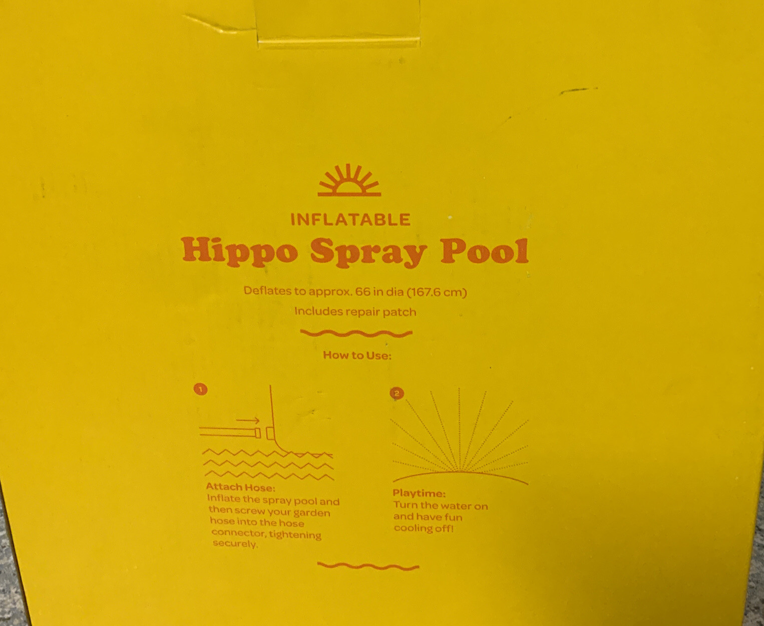 ⚡️Sun Squad Hippo Spray Pool- 5’2” Diameter | eBay