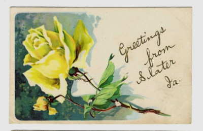 Vtg Postcard Greetings From Slater Iowa IA 1908 | eBay
