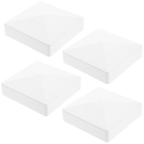 4 Pcs Fence Post Cap Dock Piling Caps Vinyl Repair Toppers Decorative ...