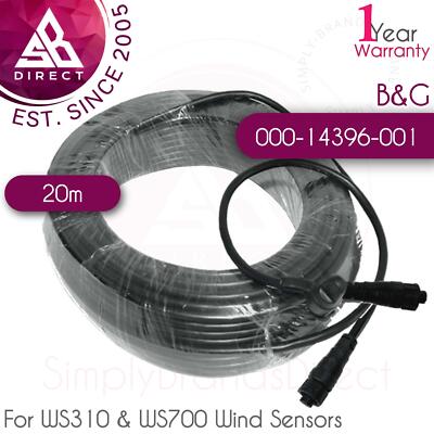 B&G 20m Mast Cable with Pre-Moulded Connectors│For WS310 & WS700 Wind ...