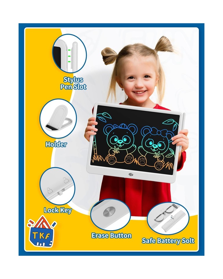 TEKFUN Easter Gifts for Kids, 15inch LCD Writing Tablet Drawing Boa ...
