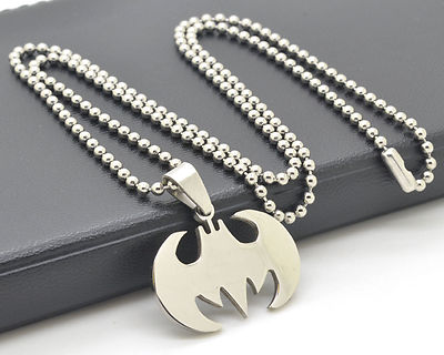 DC Comics Batman Logo Stainless Steel Pendant/Necklace 22" Chain | eBay
